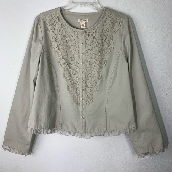 Sundance | Jackets & Coats | Sundance Catalog Button Up Floral Lace ...